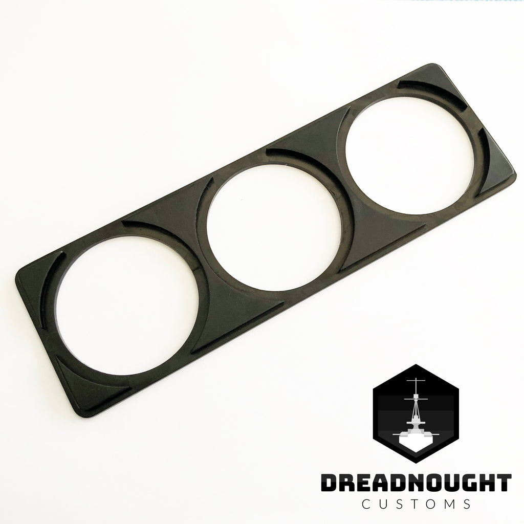 Gauge surround triple Black finish – Dreadnought Customs Limited